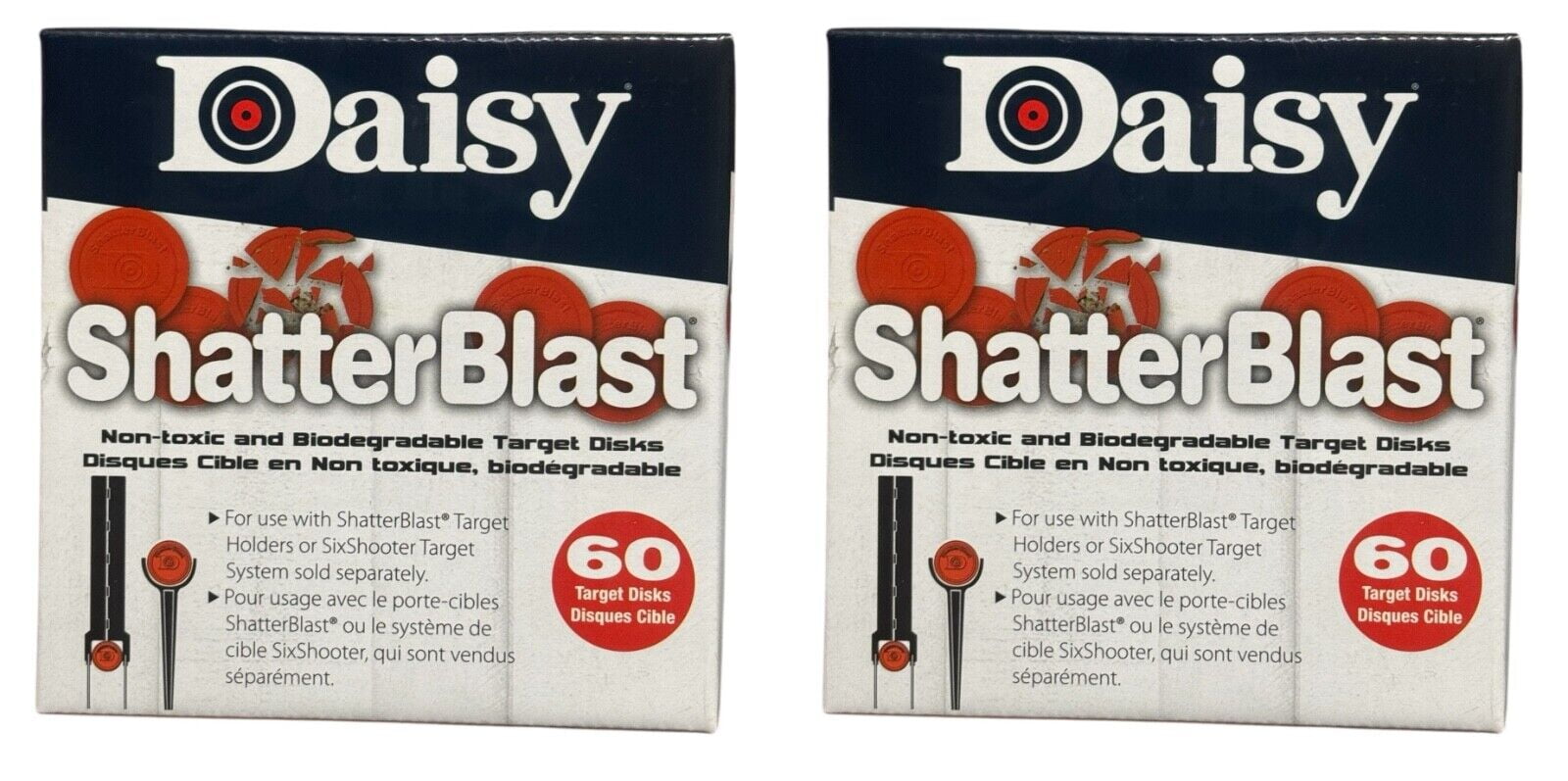 2-Pack Daisy Shatter Blast Target Disks 60 Count Each 120 Total ...