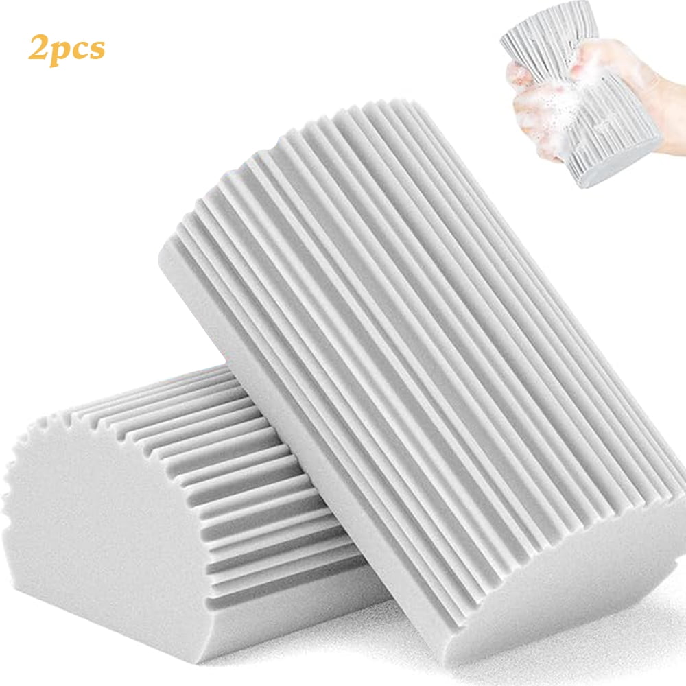 2-Pack Damp Clean Duster Sponge, Magic Cleaning Sponge Baseboard ...