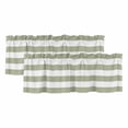 2 Pack Dark Green Stripe Valance for Window Modern Minimalist Geometric ...