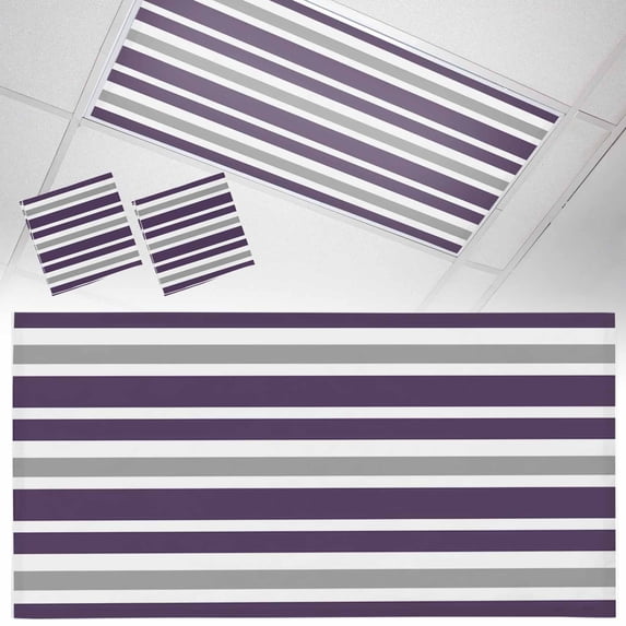 2 Pack Dark Purple Fluorescent Light Covers for Ceiling Lights Gray ...