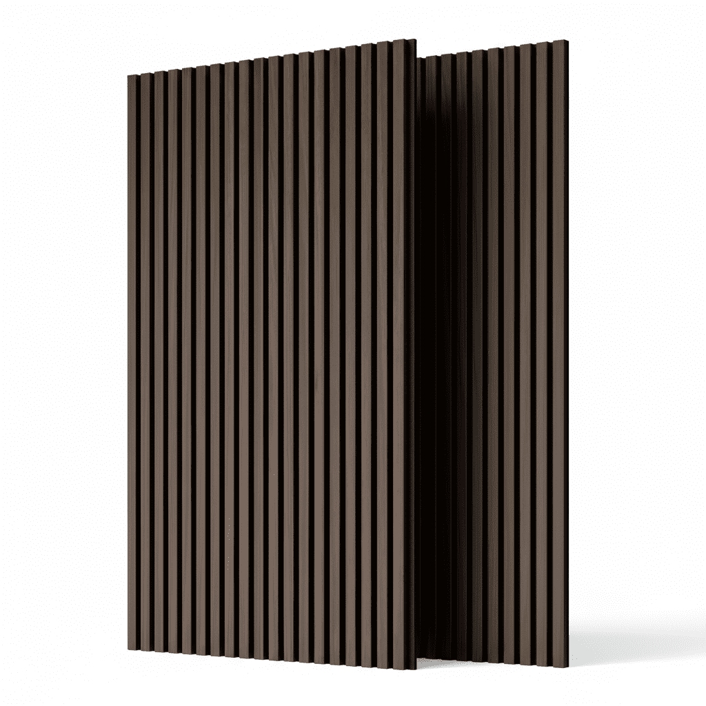 2-Pack Dark Walnut Wood Slat Wall Panels, 45.27"x23.62" 3D Acoustic ...