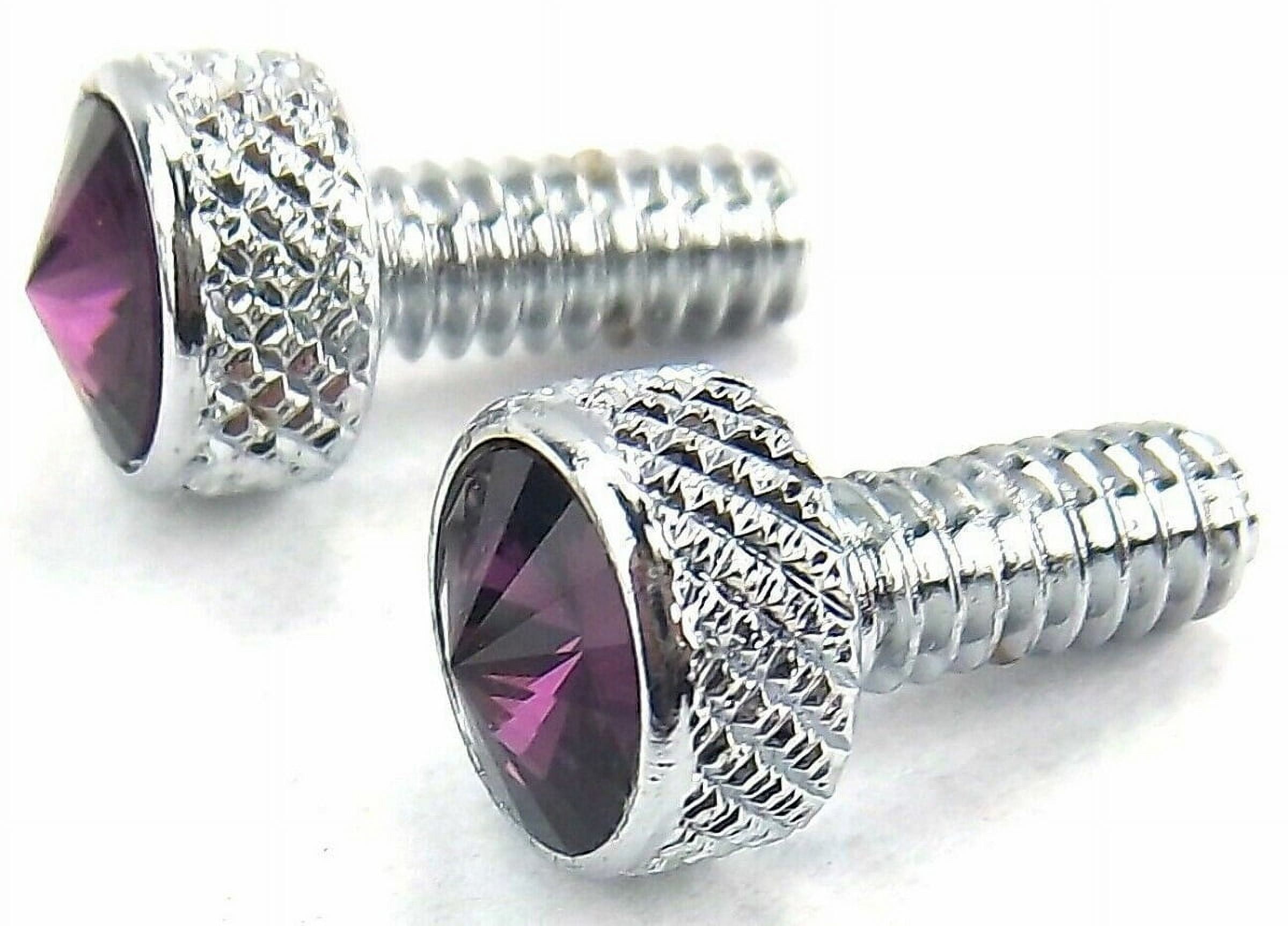 2 Pack Dash Panel Screws for 1987-2000 Peterbilt Purple Jewel Chrome 3/ ...