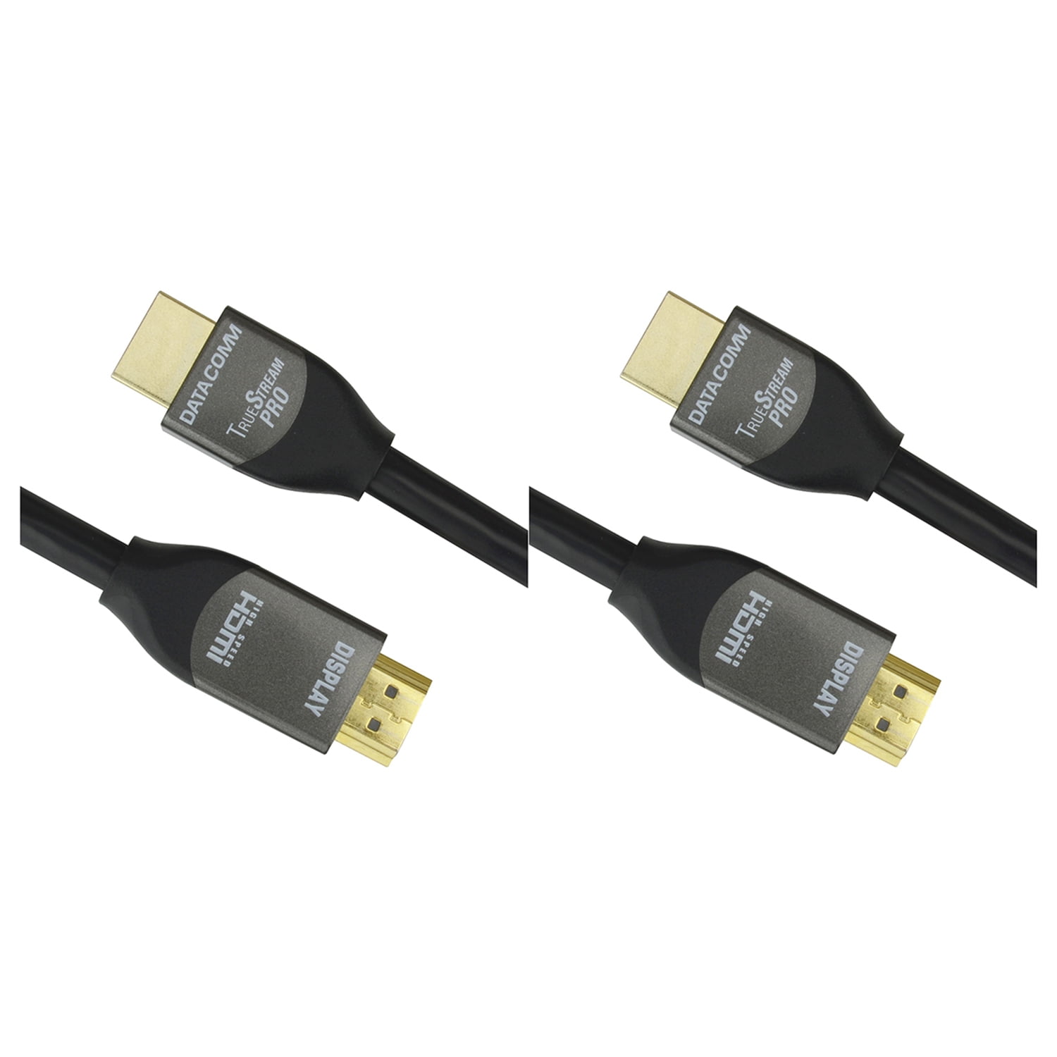 2 Pack DataComm Electronics 46-1812-BK 18Gbps HDMI Cable (12ft ...