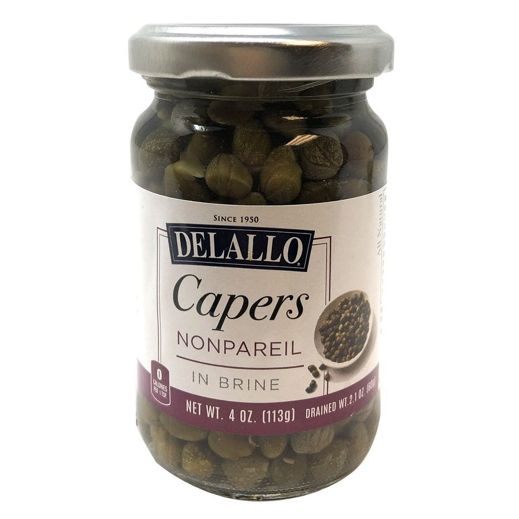 2 Pack DeLallo Nonpareil Capers in Vinegar with Salt - Walmart.com