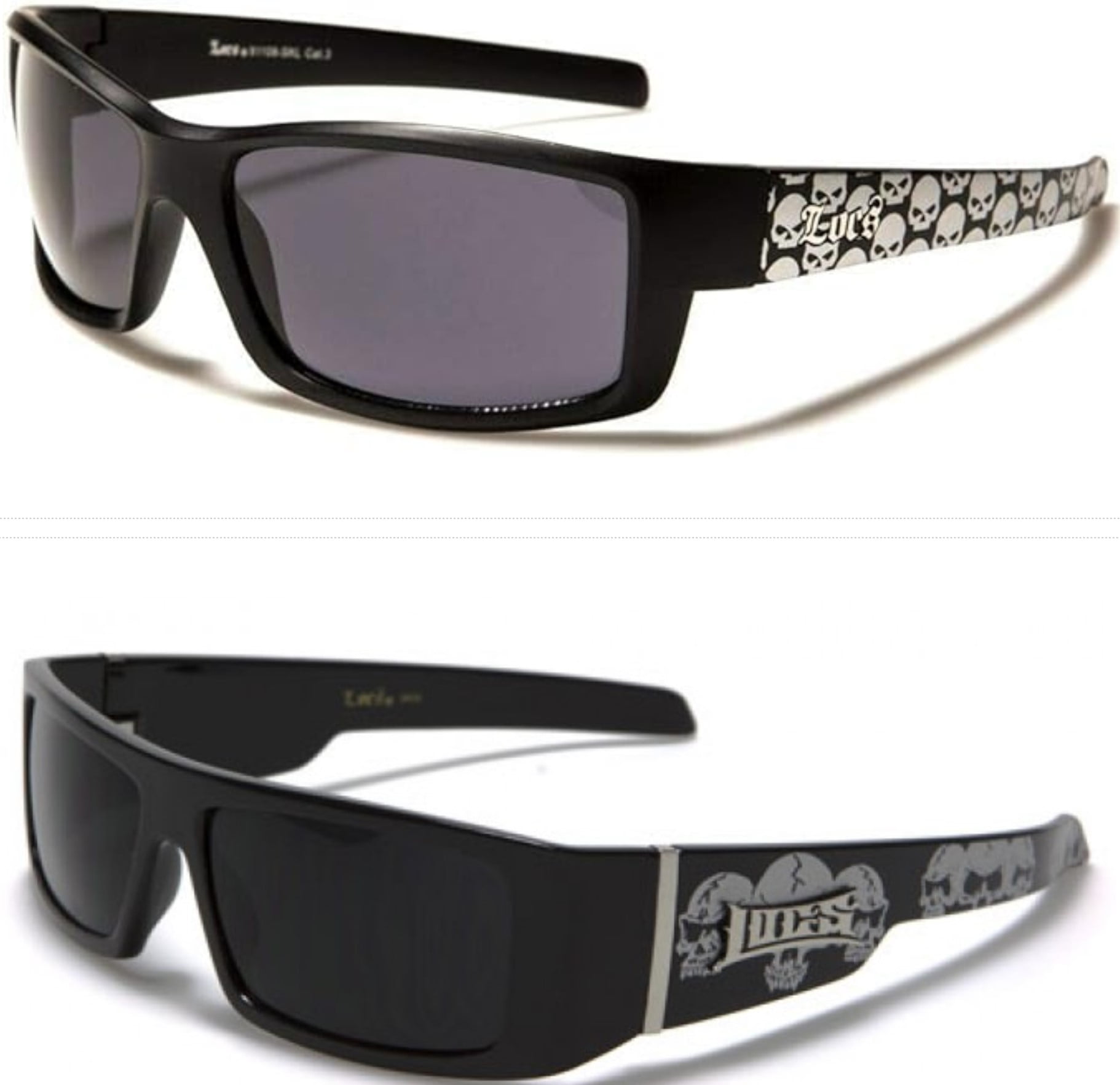 2 Pack Deal Locs Hardcore SKULL Sunglasses 2 Pack SKULL 91108 & 9058 - Walmart.com