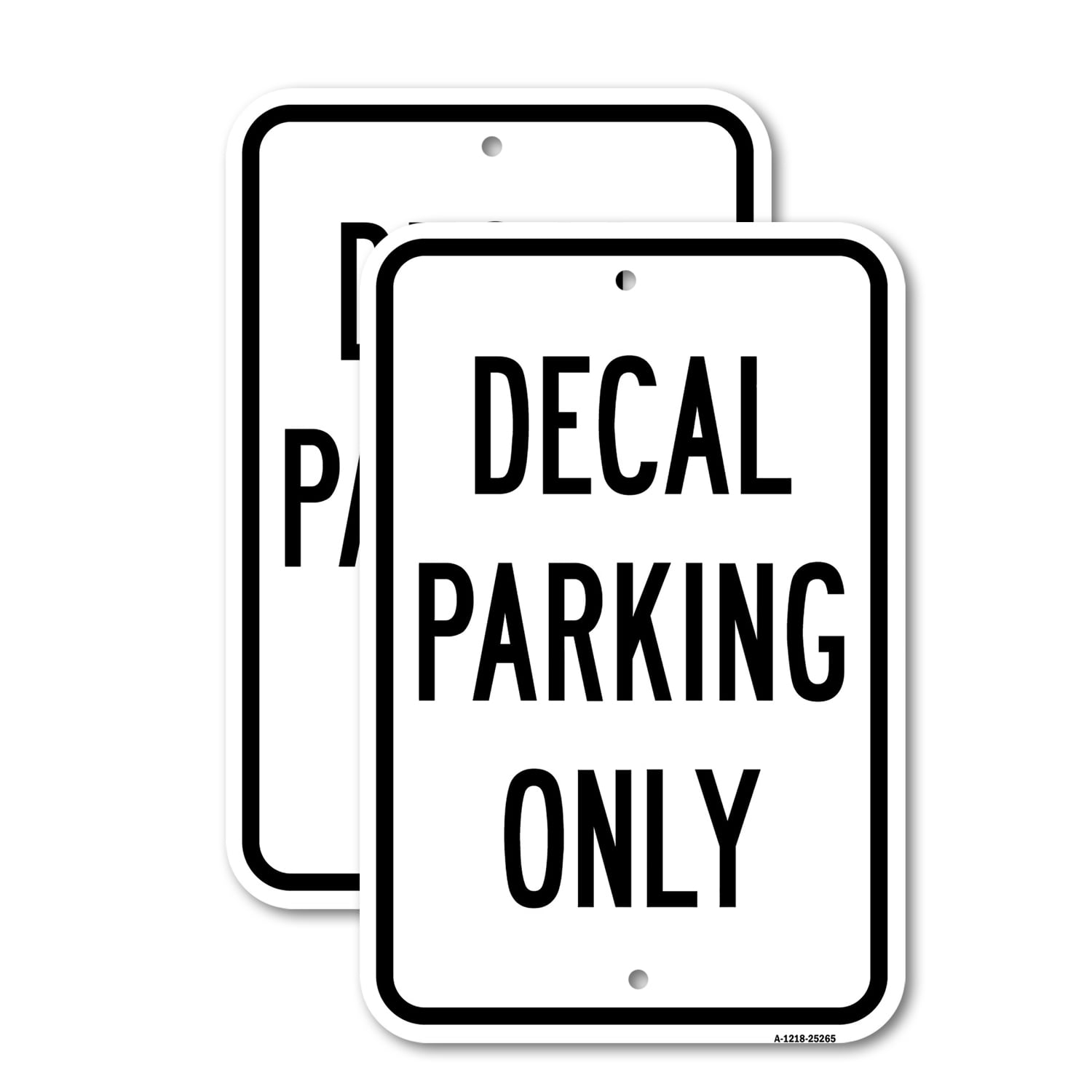(2 Pack) Decal Parking Only | 18" X 24" Heavy-Gauge Aluminum Sign ...