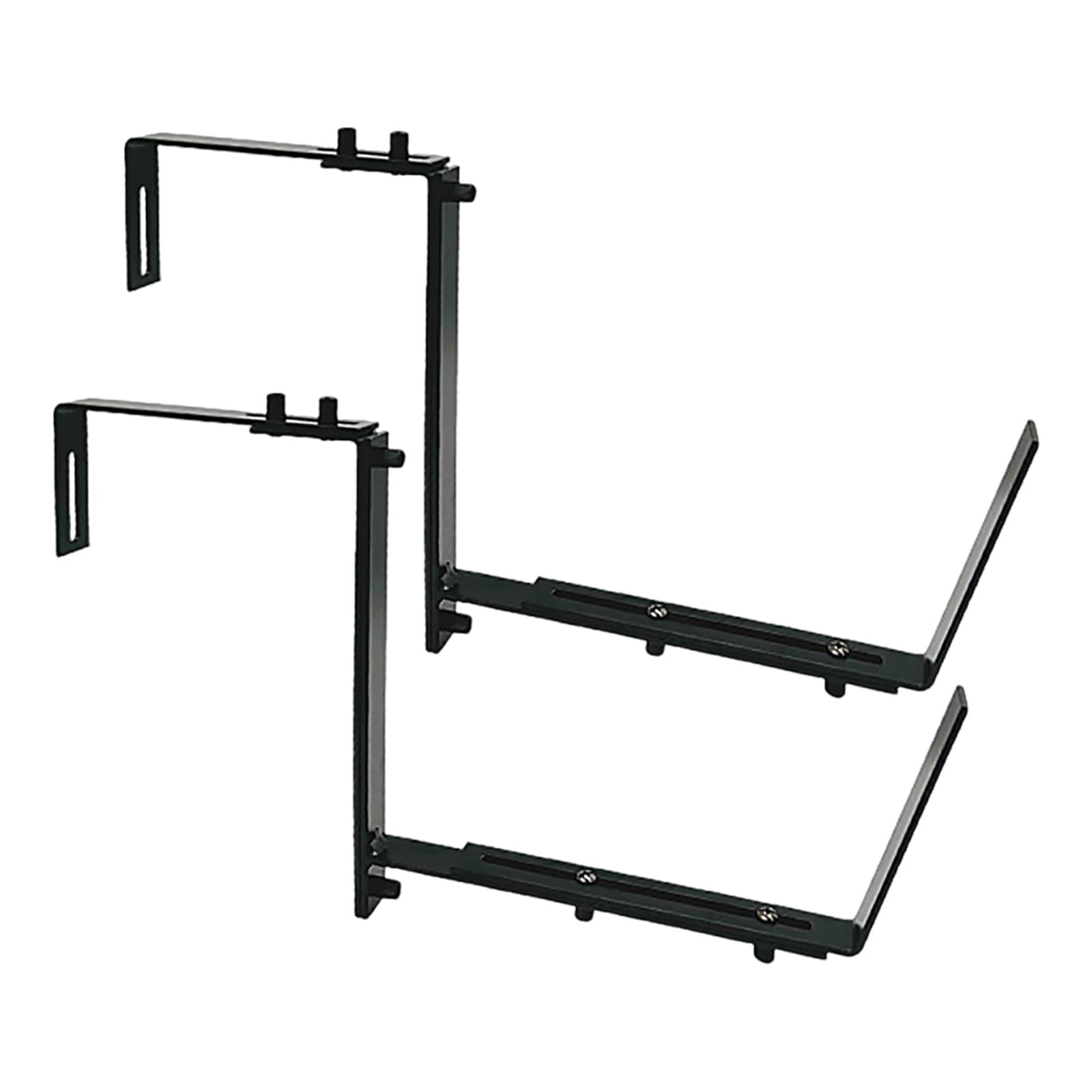 2 Pack Deck Railing Adjustable Planter Box Brackets (5.9 to 9.6 in ...