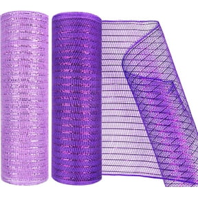 10 Inch x 30 Feet Decor Mesh Ribbon with Metallic Foil， Deco Mesh ...
