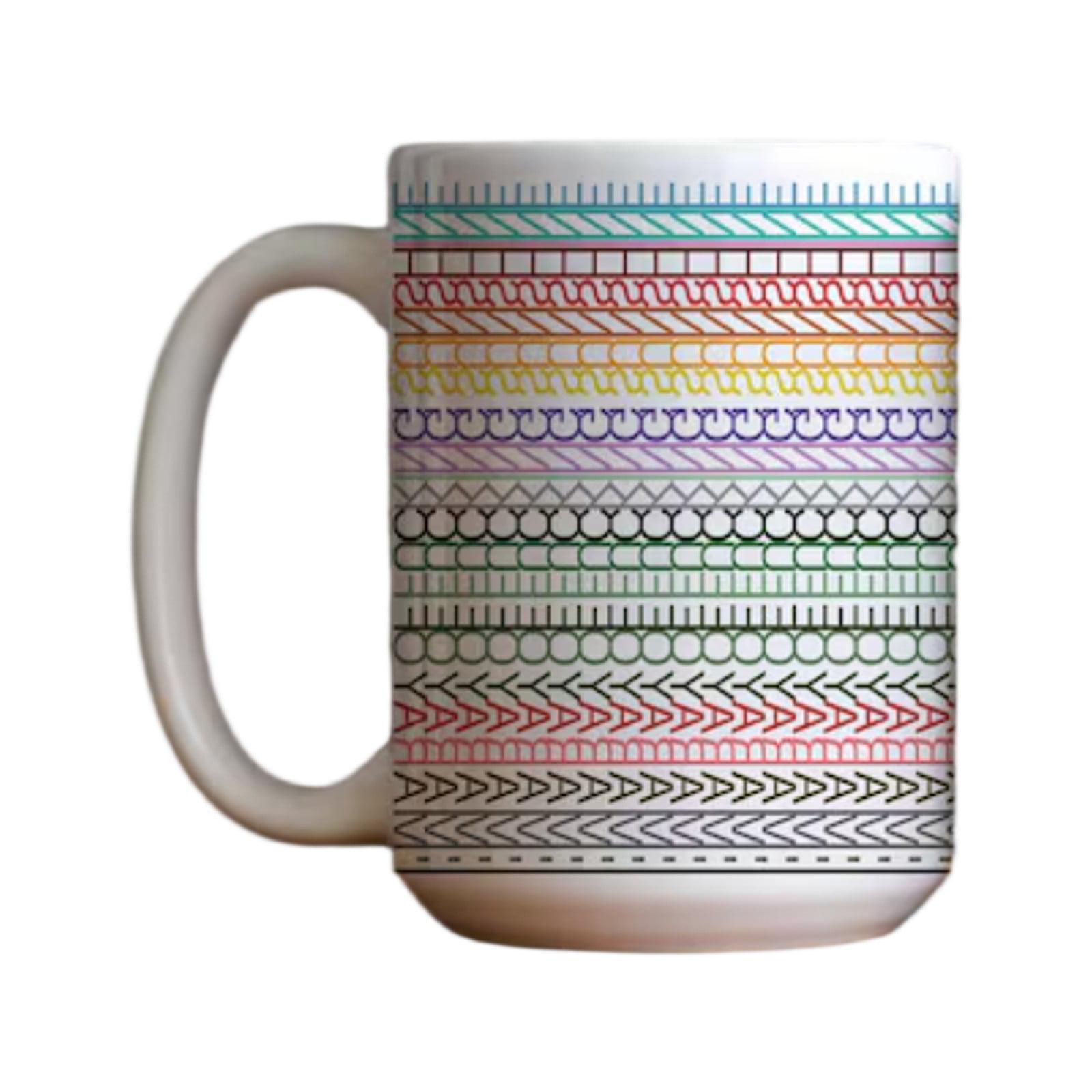 2-Pack Decorative Cups – Creative Patterns with Elegant Black Edges ...