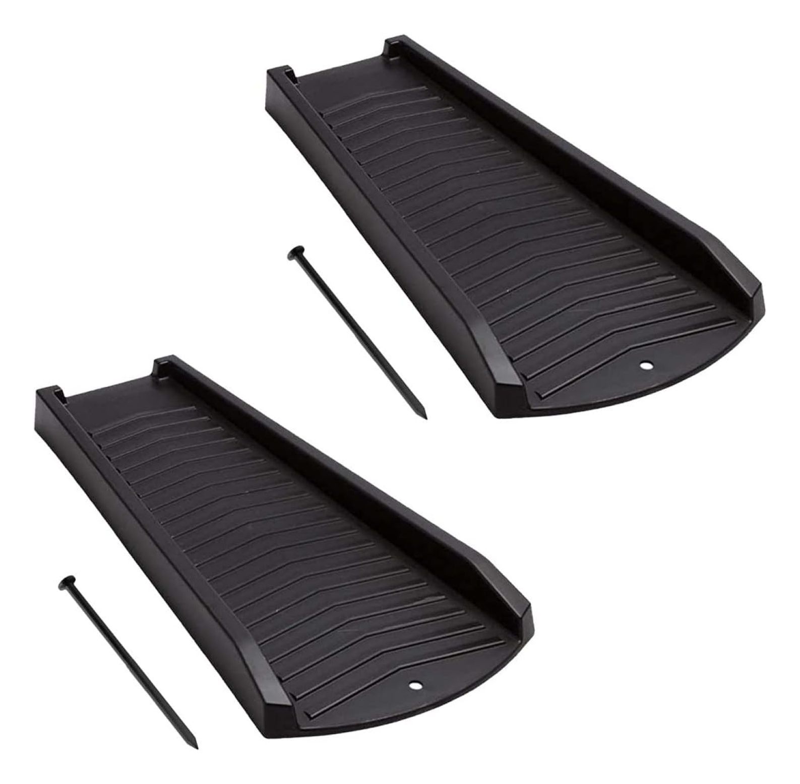 2-Pack Decorative Downspout Black Block Rain Gutter Drain Extender ...