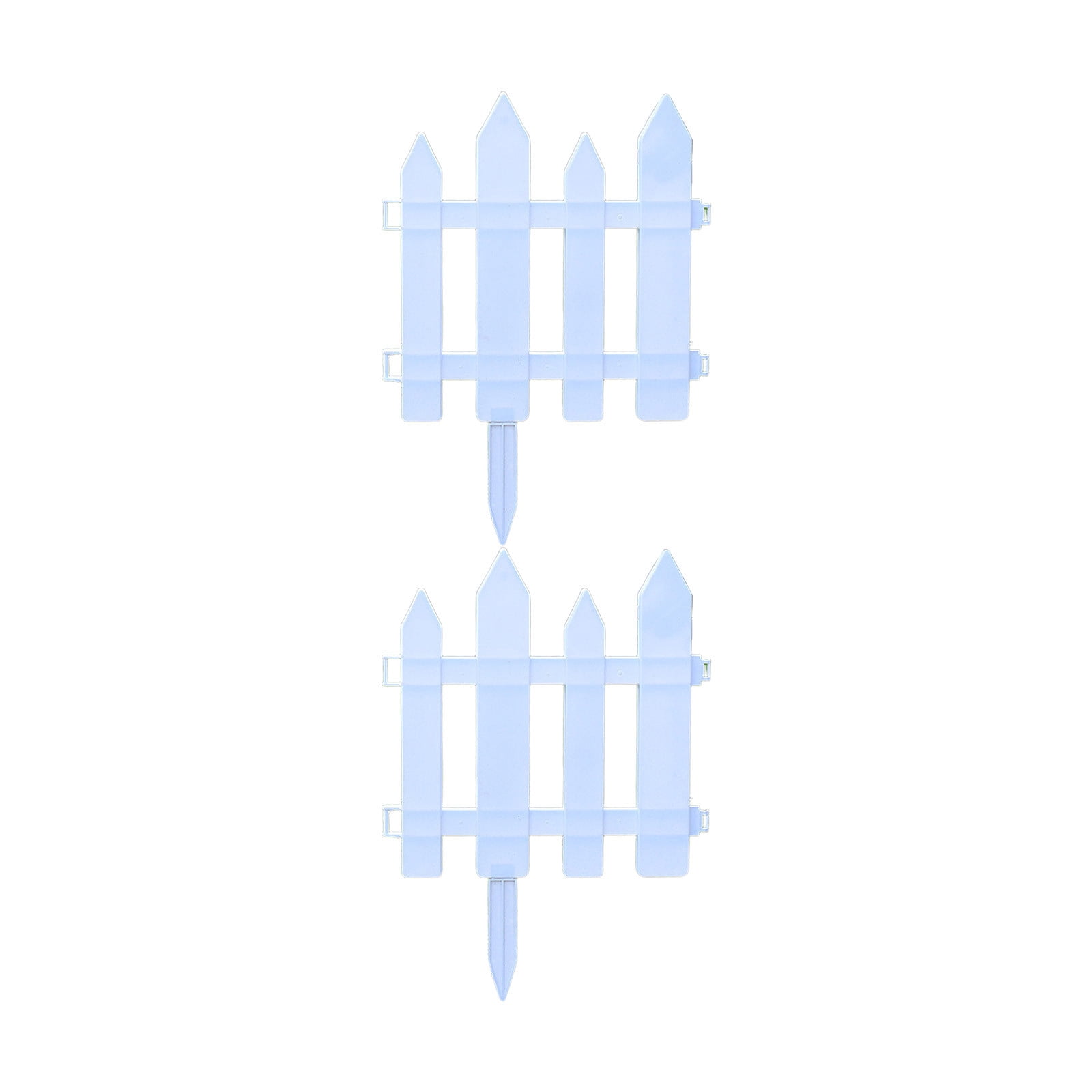 2-Pack Decorative Garden Fence, White Picket Style Border for Lawn and ...