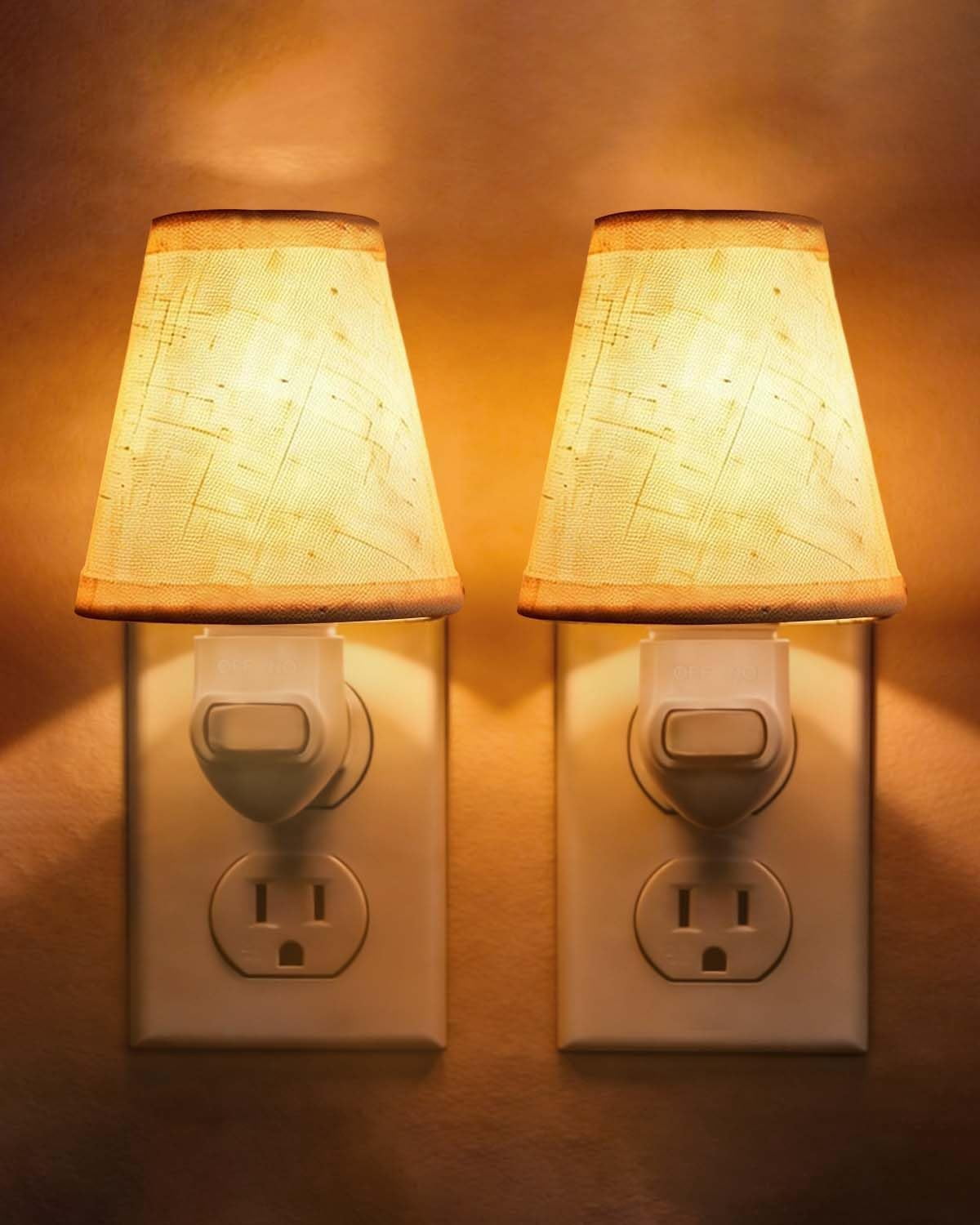 2-Pack Decorative Night Lights Plug into Wall,Vintage Night Light with ...