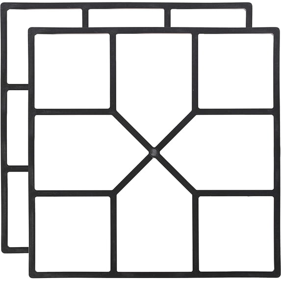 2 Pack Decorative Pavement Mold Cement Form Stamp Walkway Maker Patio ...