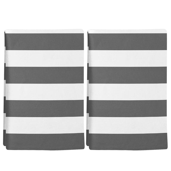 2 Pack Deep Gray Kitchen Towels and White Stripe Decorative Dish Towel ...