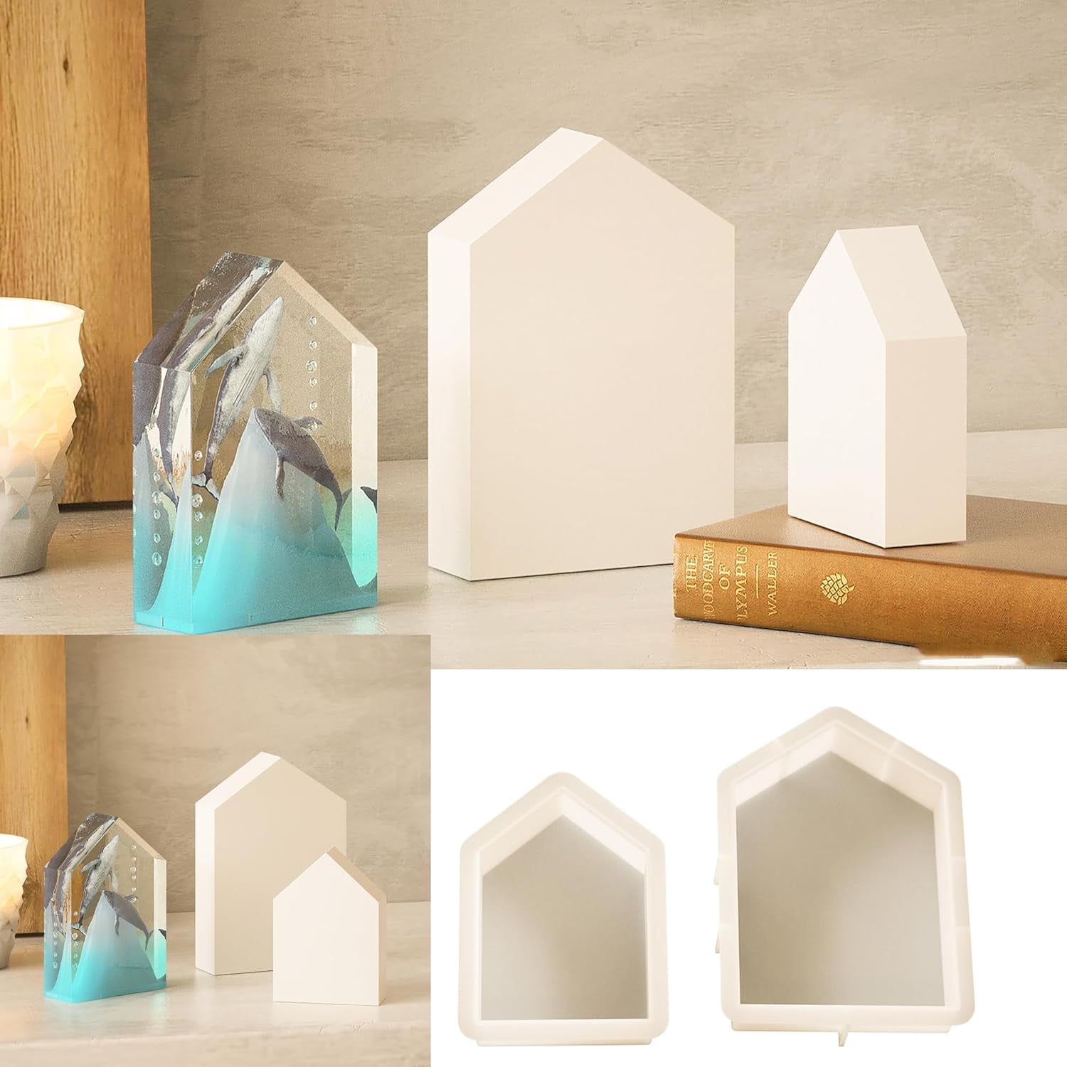 2 Pack Deep Mold Deep Resin Mold Arch Mold Rectangle Mold Door Mold ...