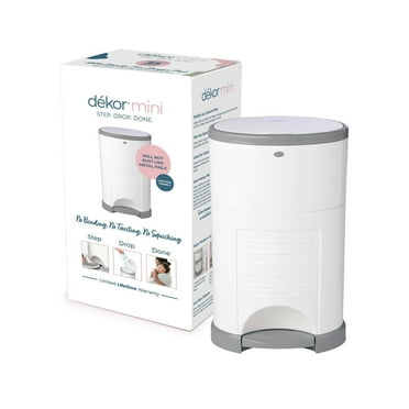 Dekor Plus Hands-Free Diaper Pail | White - Walmart.com