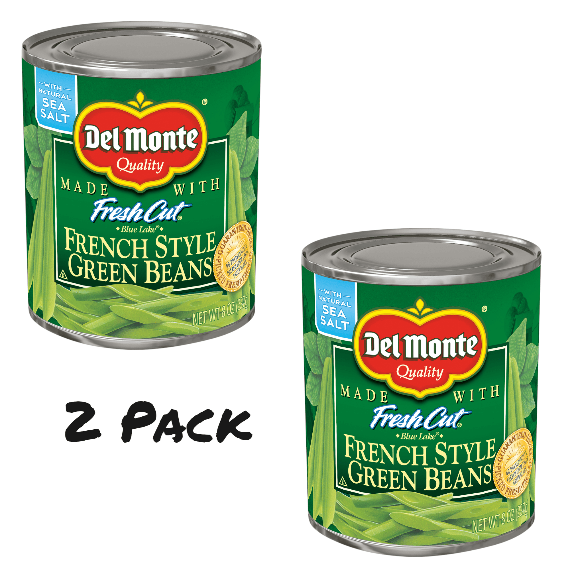 ( 2 Pack ) Del Monte French Style Green Beans, Vegetables, 8 oz Can ...
