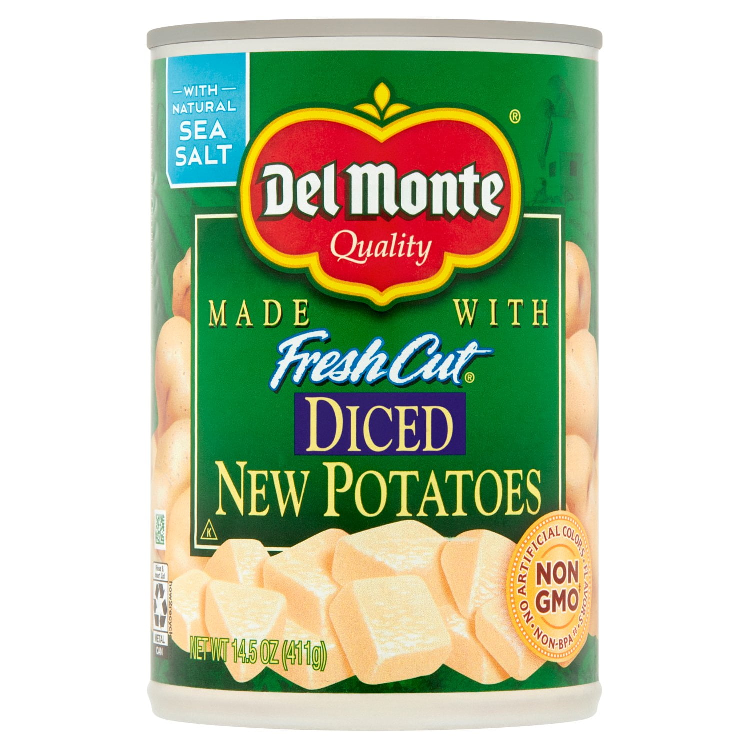 Del Monte Fresh Cut Diced New Potatoes, 2 Pack, 14.5 oz Each, Natural ...