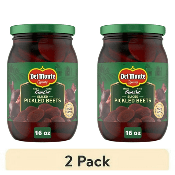 (2 Pack) Del Monte Sliced Pickled Beets, 16 oz Jar - Walmart.com