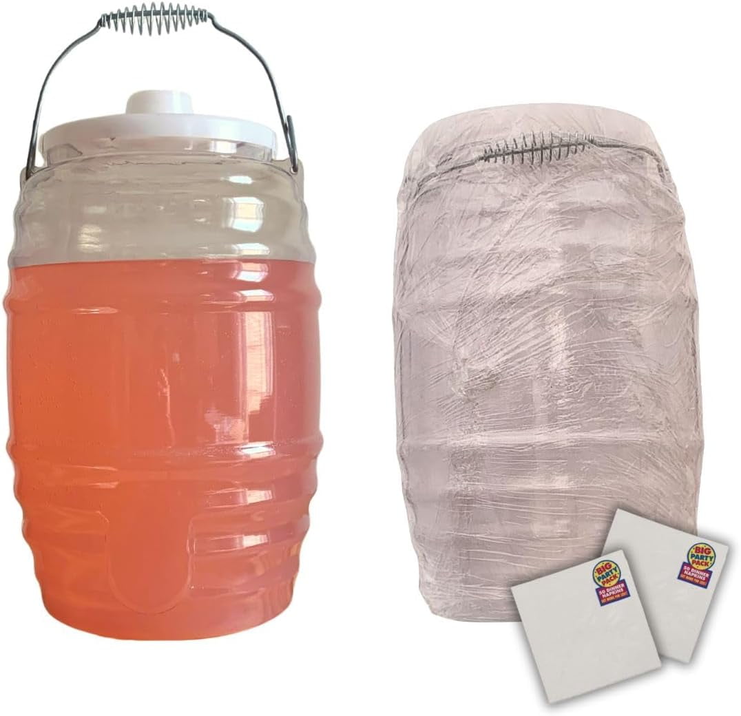 2 Pack DelizeCo 3 Gallon Jug with Lid - Aguas Frescas Vitrolero Plastic ...