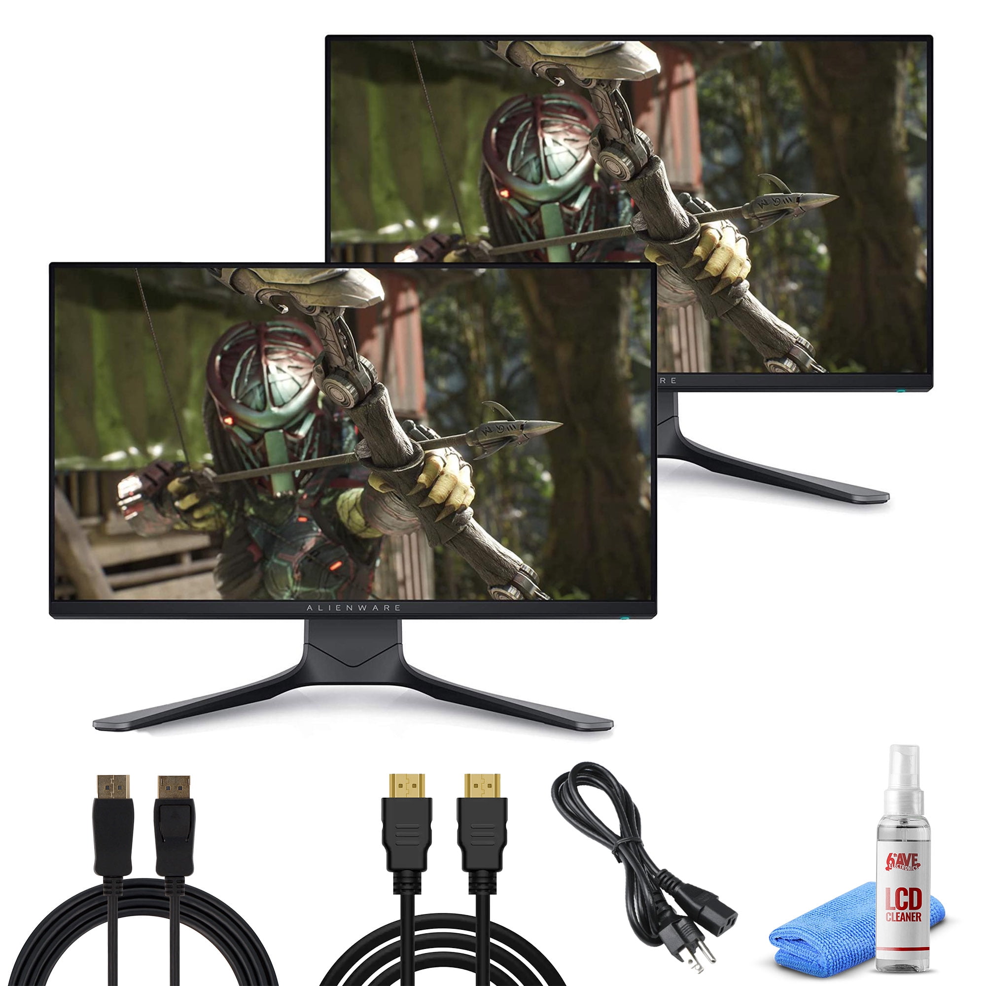 2-Pack Dell Alienware AW2521HF 24.5 Inch Full HD Gaming Monitors - Dark ...