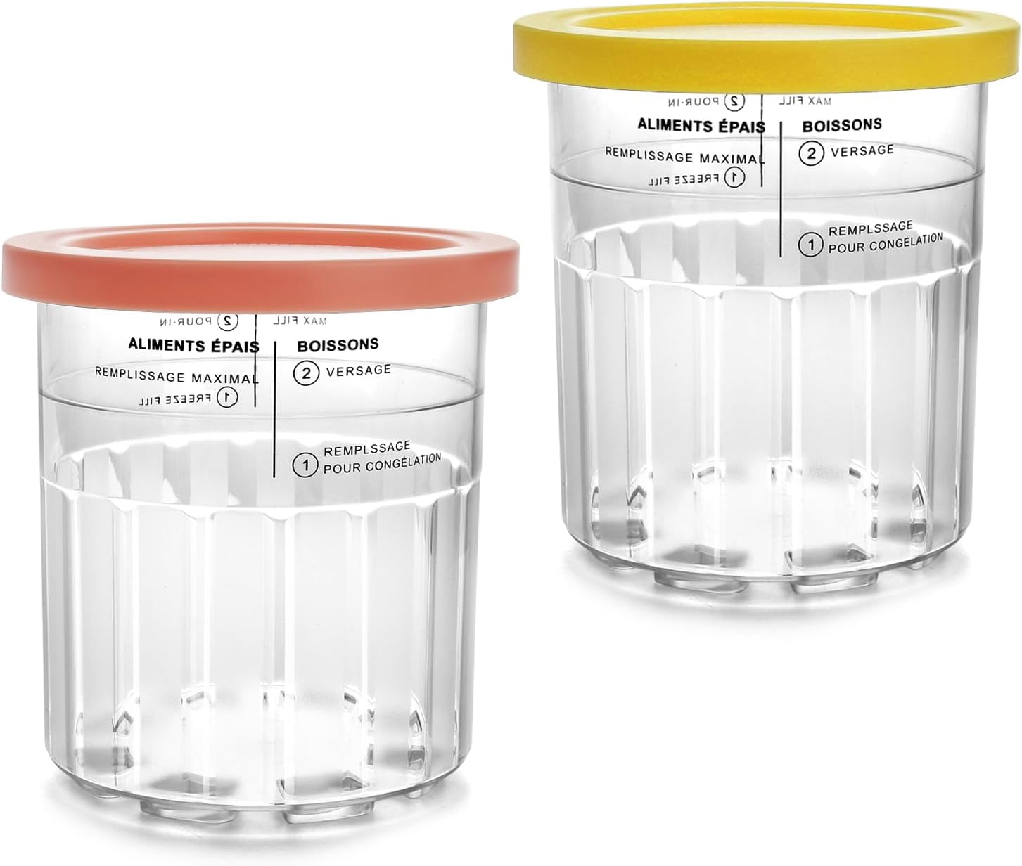 2 Pack Deluxe Creami Pints and Lids for Ninja Creami 24oz Creamy Ice ...