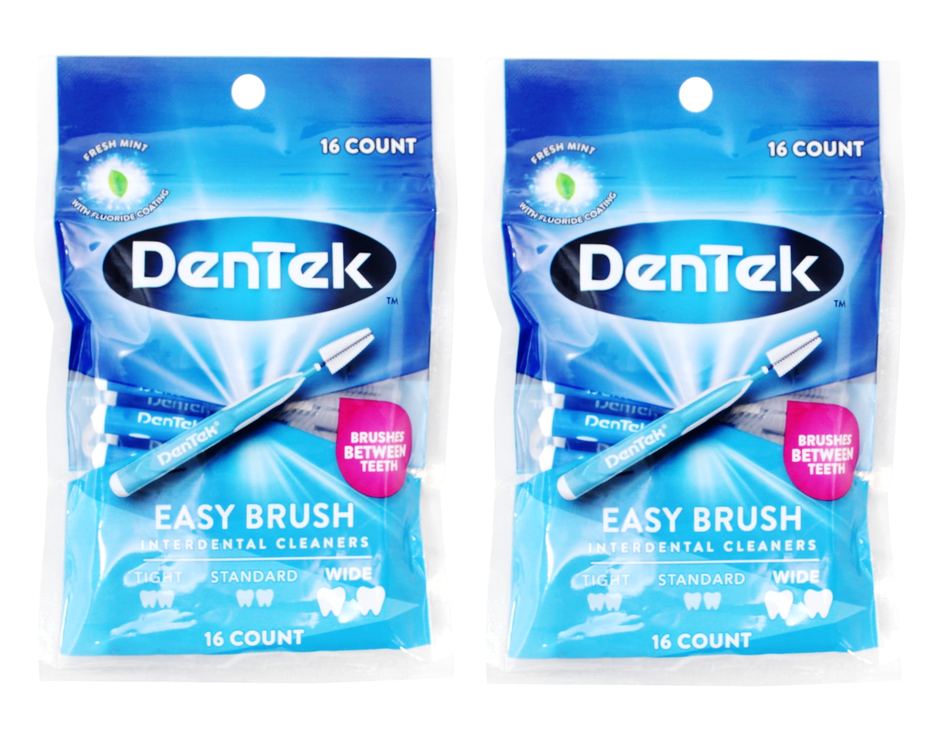 2 Pack - DenTek Easy Brush Wide (16 count) Each - Walmart.com