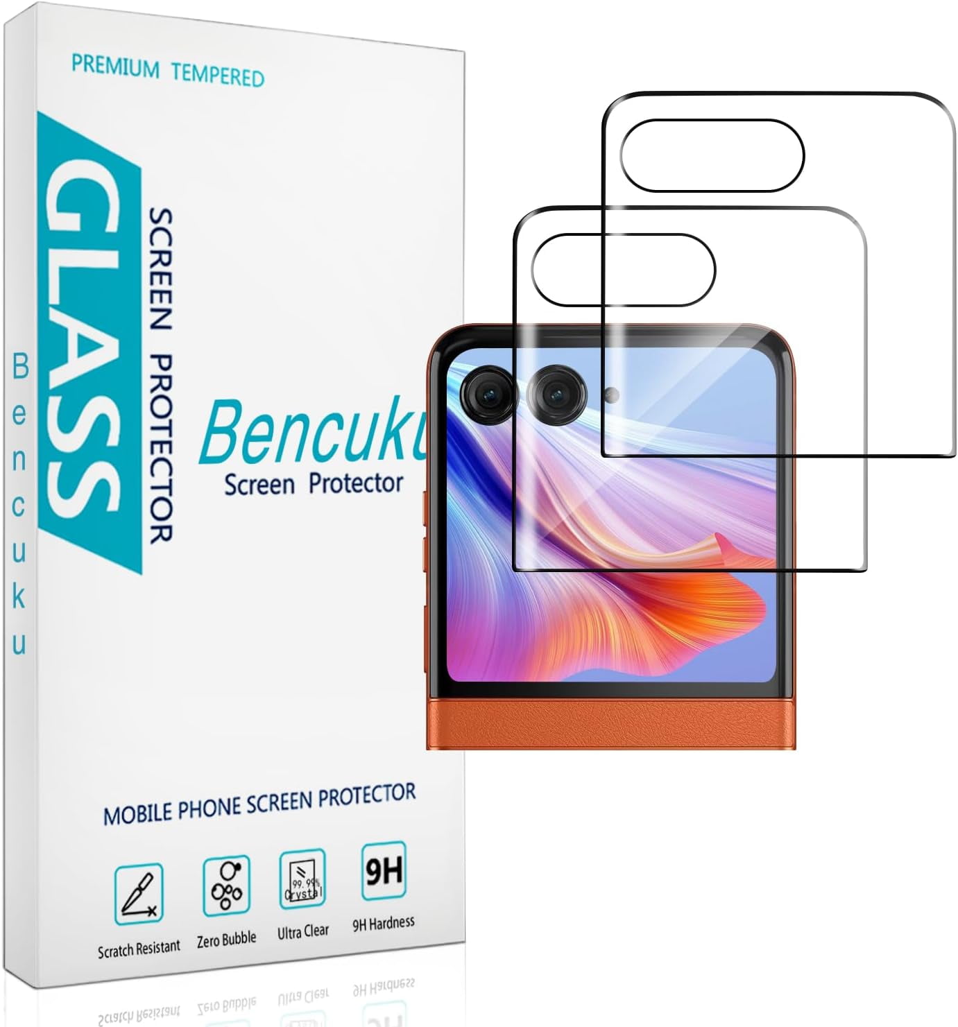 2 Pack Designed for Motorola Moto Razr 2025/2024 Front Screen Protector ...