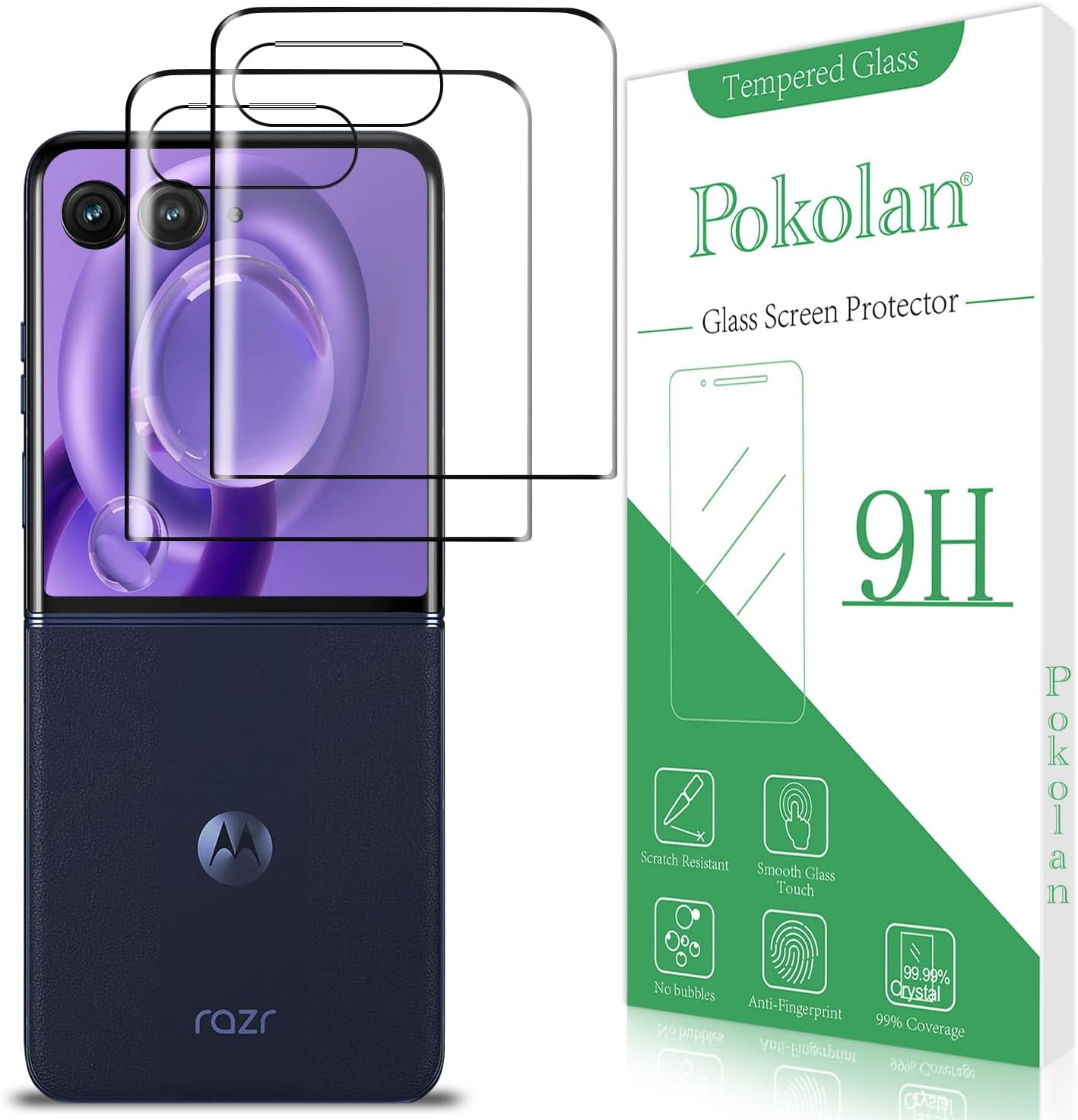 (2 Pack Designed for Motorola Razr+ / Plus 2024 (Front Screen Only ...