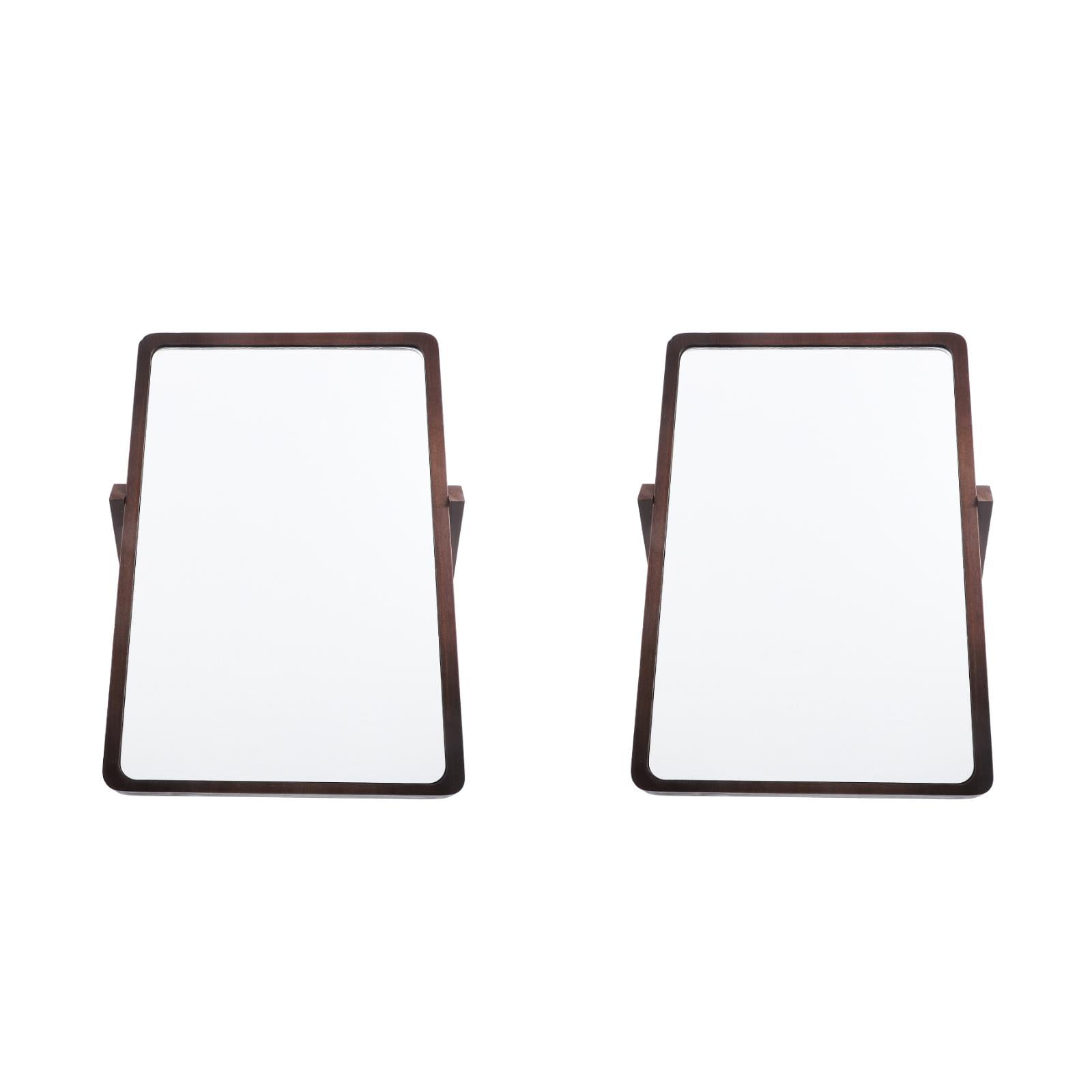 2 Pack Desktop Mirror Foldable Vanity Mirrors Student Brown - Walmart.com