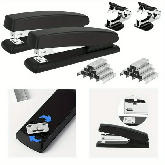 2-Pack Desktop Stapler Set with 2000 Staples & 2 Staple Removers, 25 ...