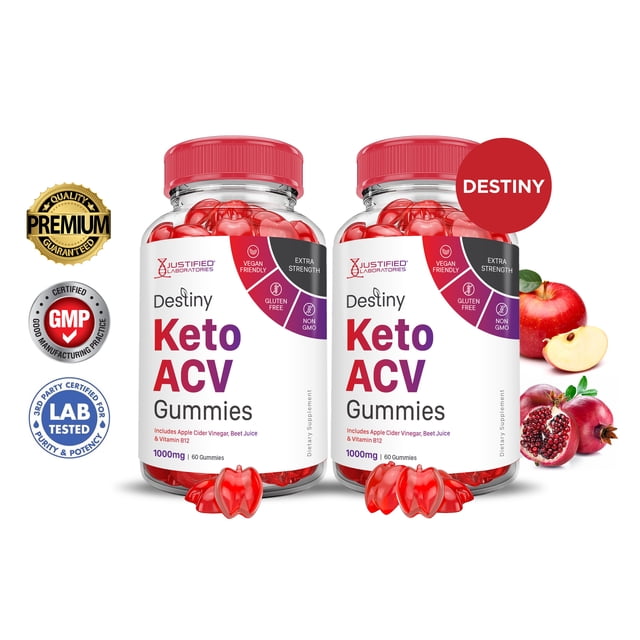 Destiny Keto ACV 1000MG Dietary Gummies (2 Pack) - 120 Count - Walmart.com