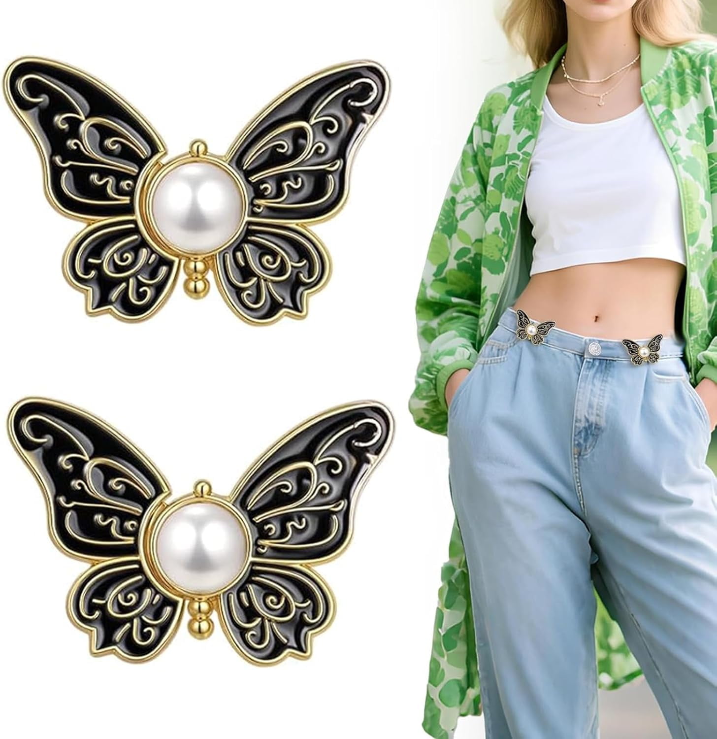 2-Pack Detachable Butterfly Clips, Detachable Butterfly Clips, Pant ...