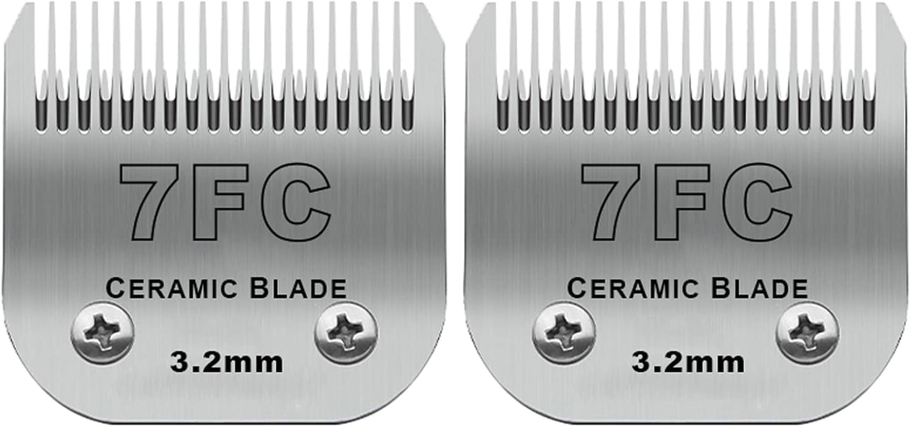 2 Pack Detachable Pet Dog Blades,Compatible with Andis Size-7FC (3.2mm ...