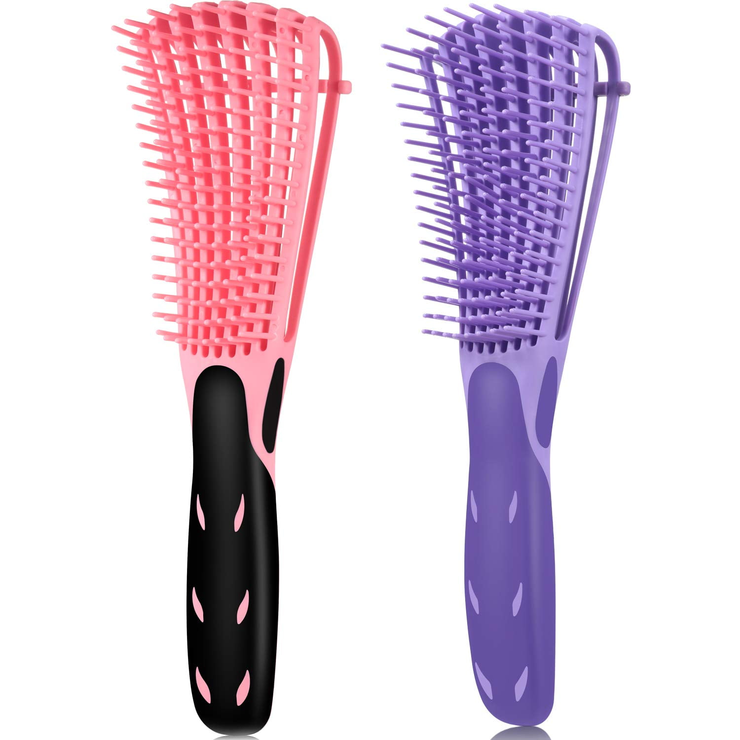 2 Pack Detangling Brush for Curly Hair, ez Detangler Brush Hair ...