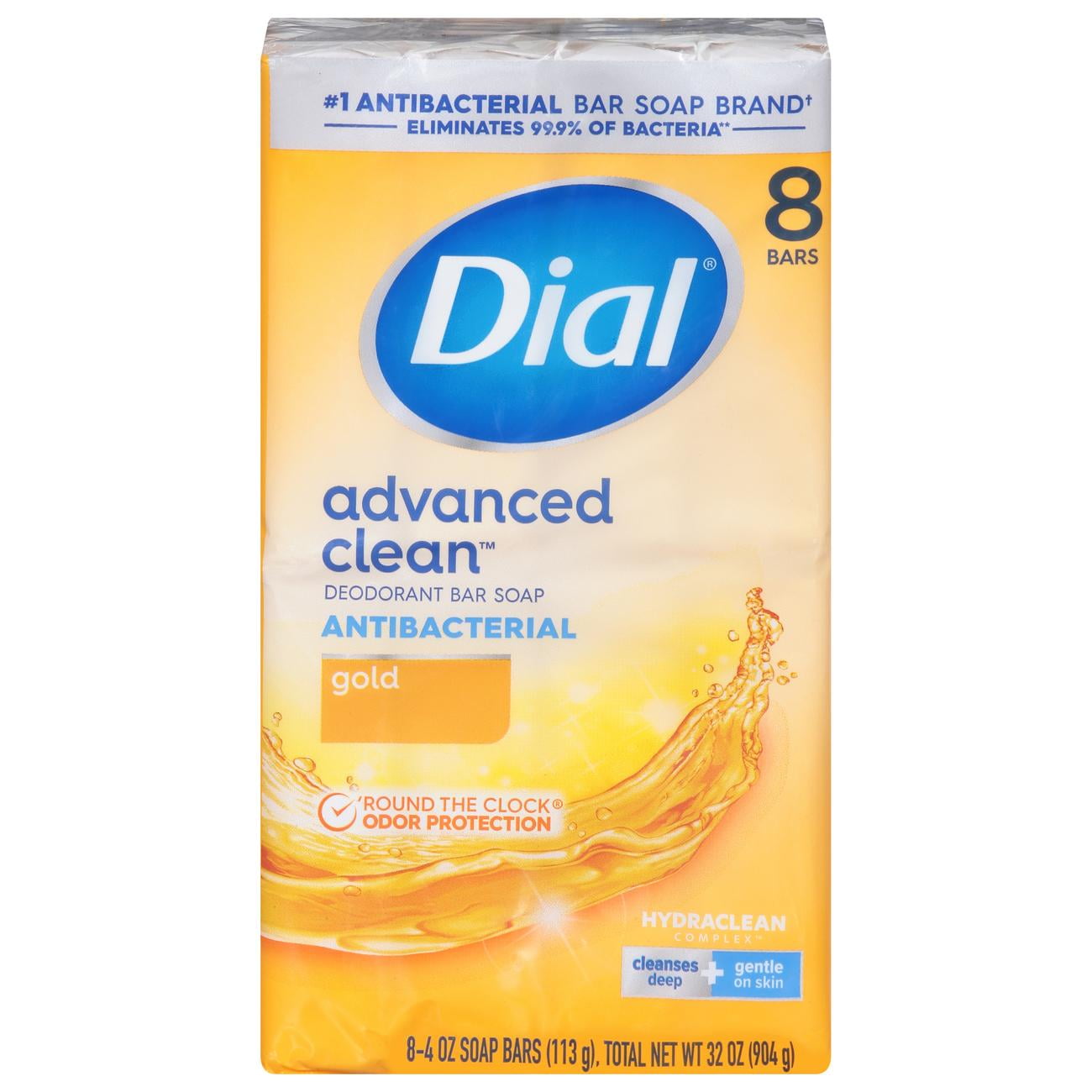 2 Pack Dial Antibacterial Advanced Clean Bar Soap - Gold - Walmart.com