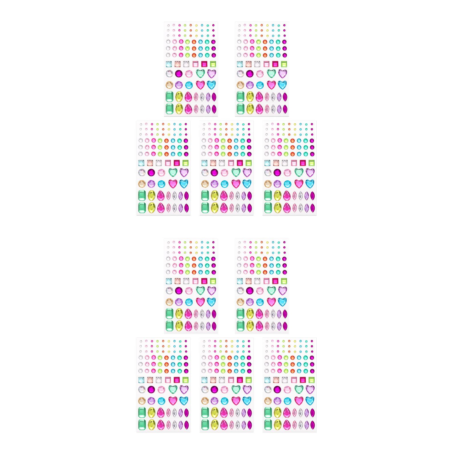 2 Pack Diamond Art Stickers Self-adhesive Gems Square Rhinestone Child ...