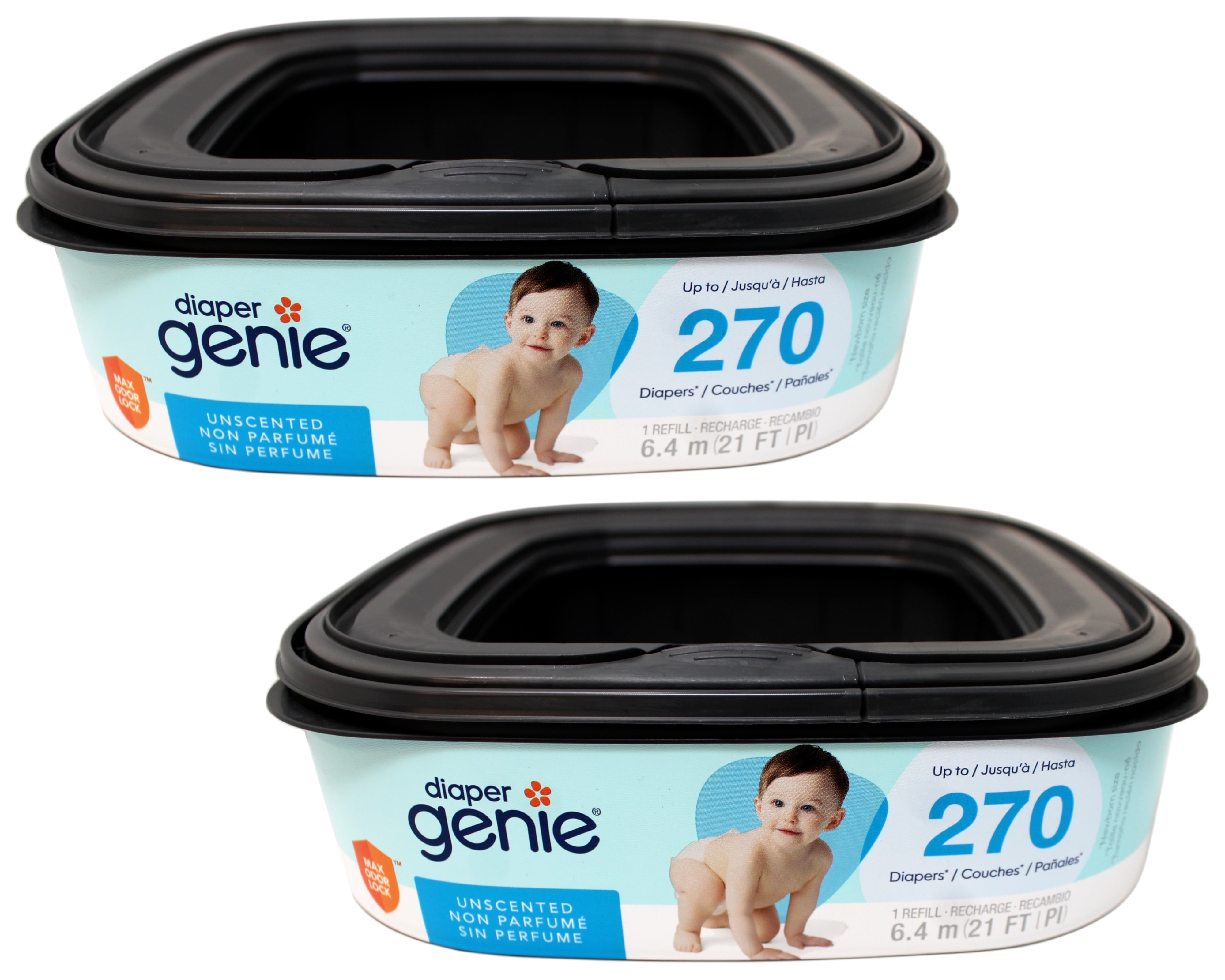 2 Pack - Diaper Genie Square Refill, can Hold up to 270 Newborn-Sized ...