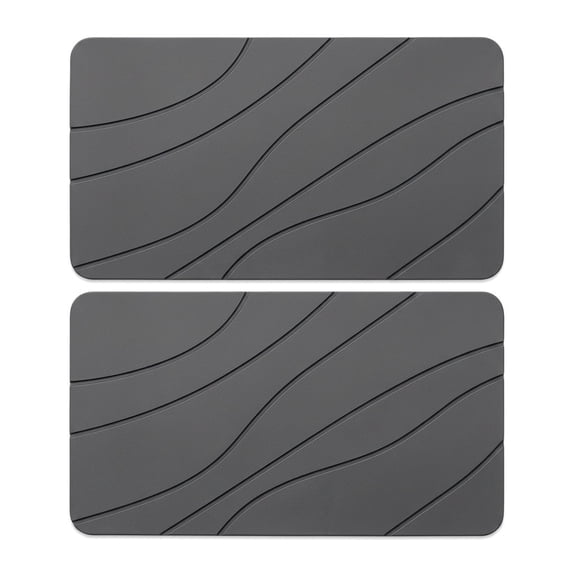 2 Pack Diatomaceous Earth Quick Drying Bath Mat, Non-Slip Textured ...