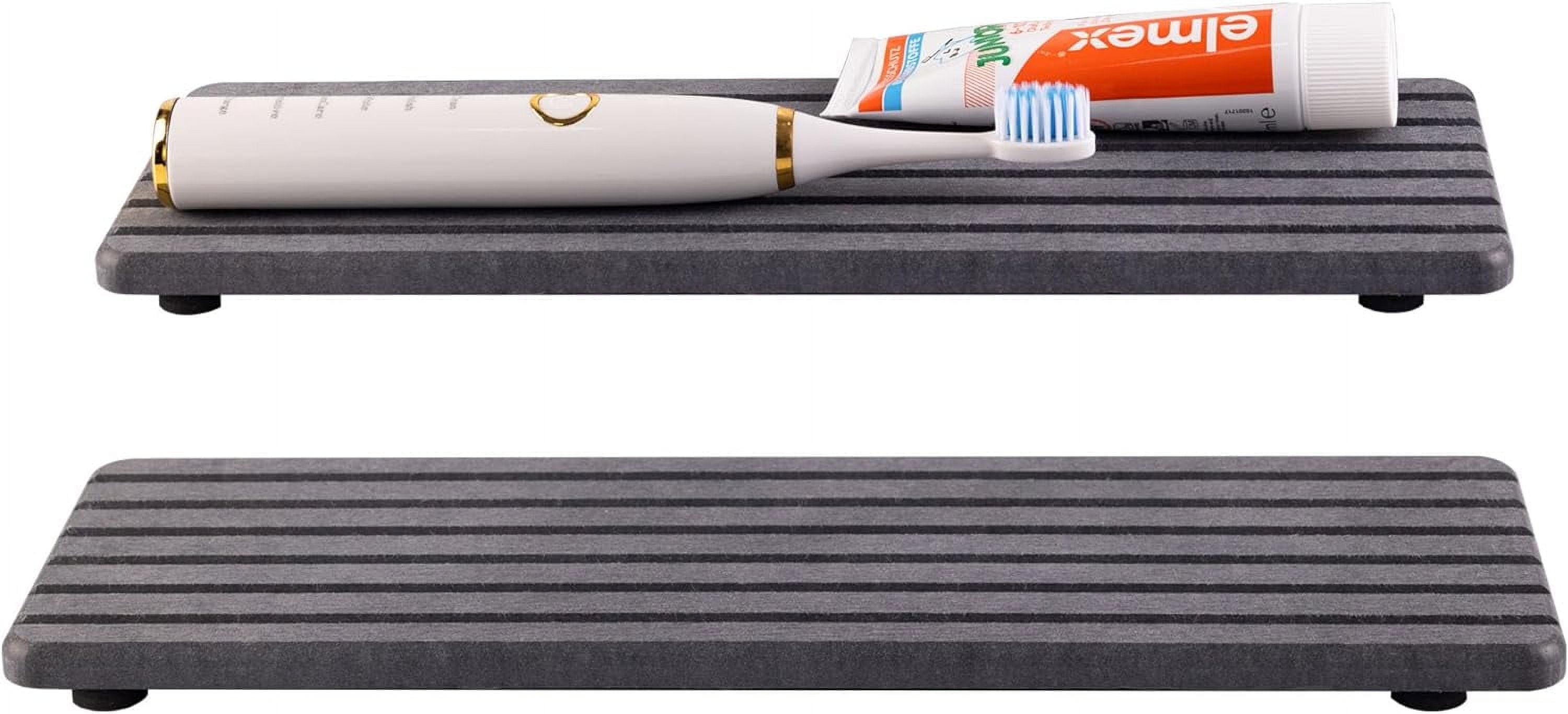 2-Pack Diatomite Coasters – 12x4 Inch Water-Absorbing Trays with ...