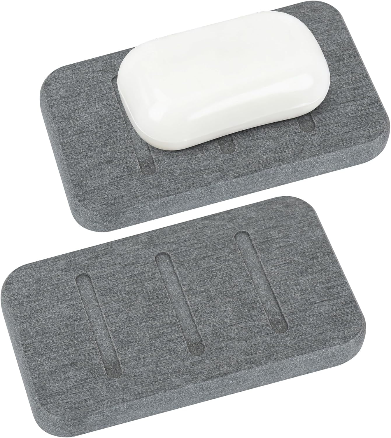 2 Pack Diatomite Soap Dish, Fast Drying Soap Saver, Eco-Friendly ...