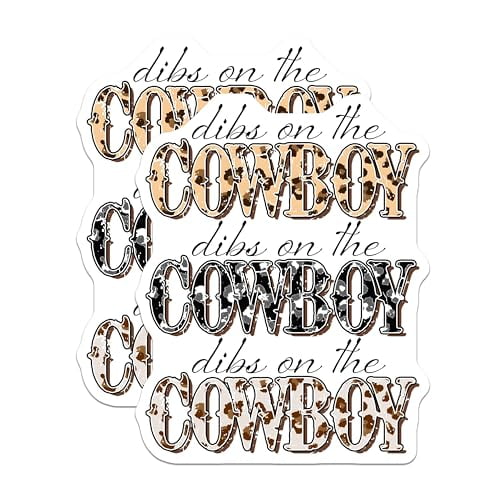 (2 Pack) Dibs On The Cowboy Magnets - Wild West Fridge Magnets - Rustic ...