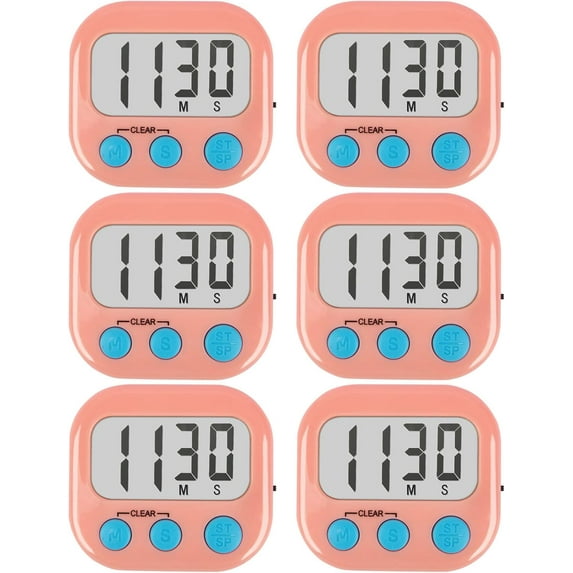 2 Pack Digital Kitchen Timer for Cooking Big Digits Loud Alarm Magnetic ...