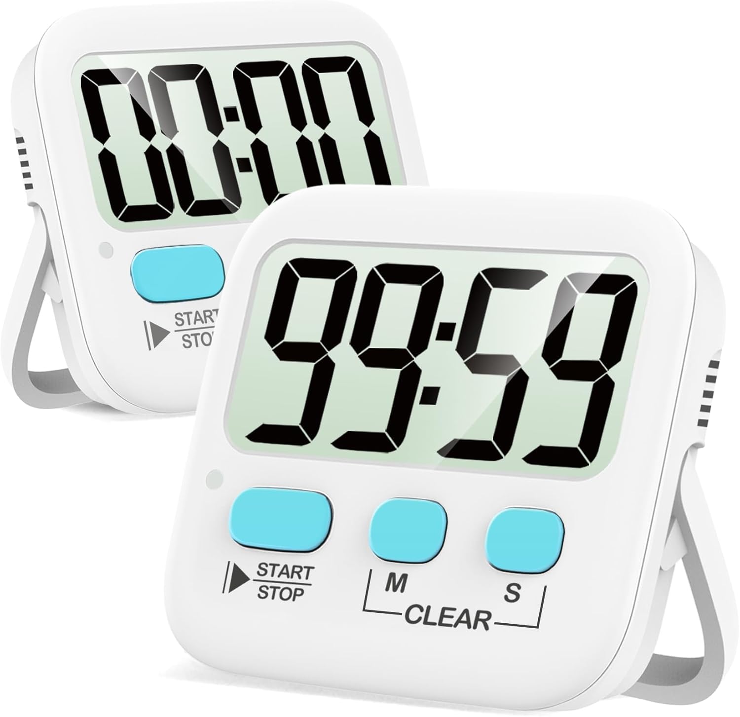 2 Pack Digital Timer for Kids, Magnetic Countdown Kitchen Timer for ...