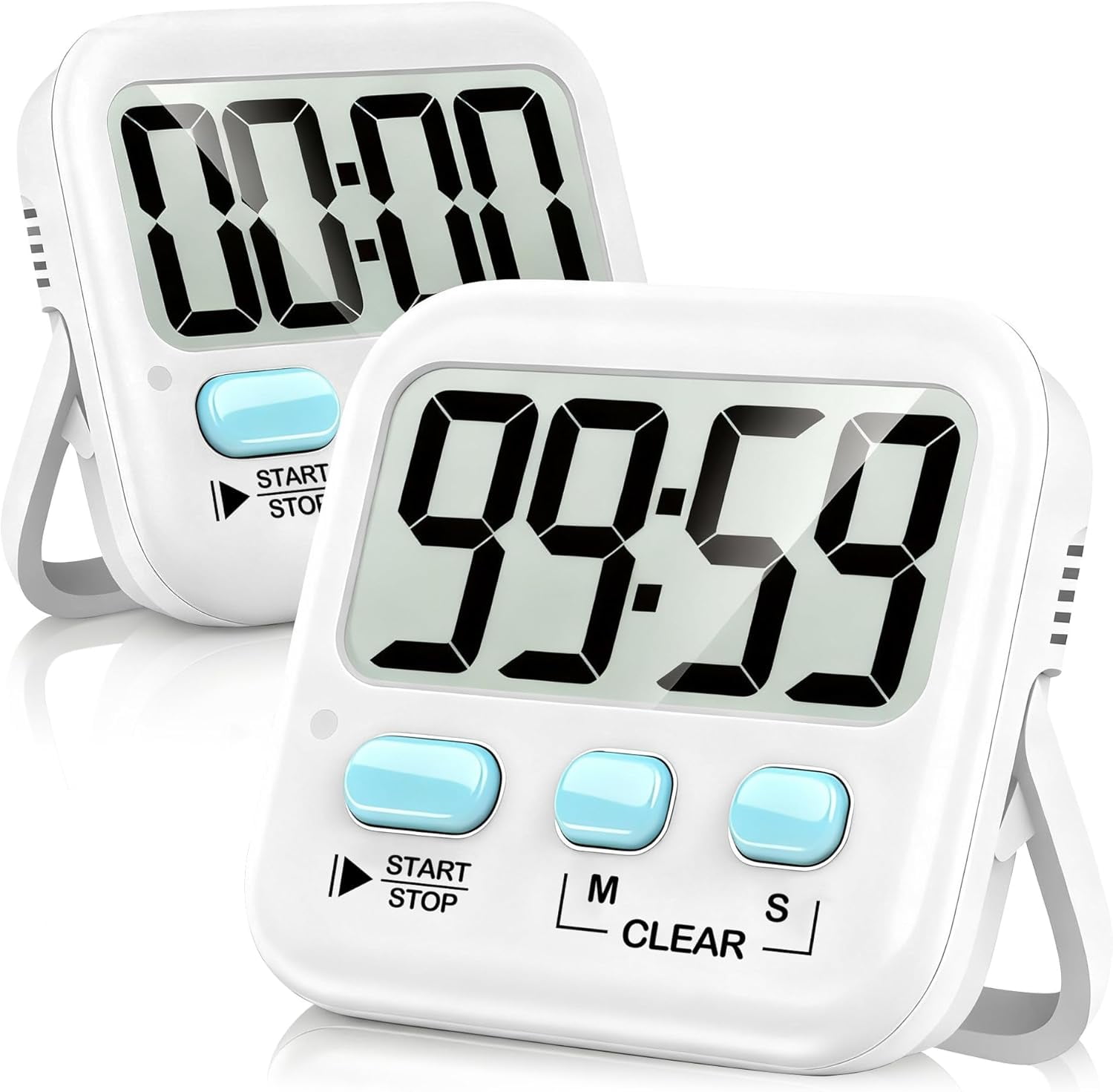 2 Pack Digital Timer for Kids, Magnetic Countdown Kitchen Timers for ...
