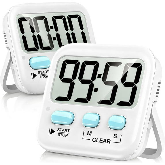 2 Pack Digital Timer for Kids, Magnetic Countdown Kitchen Timers for ...