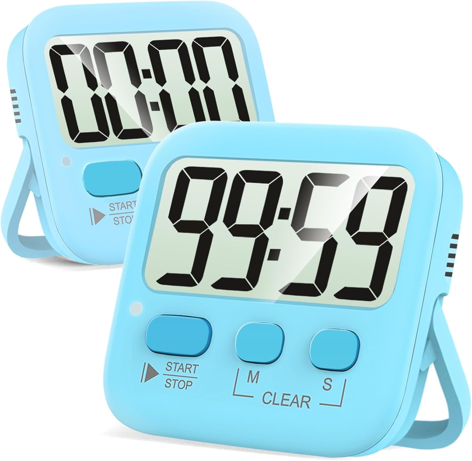 2 Pack Digital Timer for Kids, Magnetic Countdown Kitchen Timers for ...