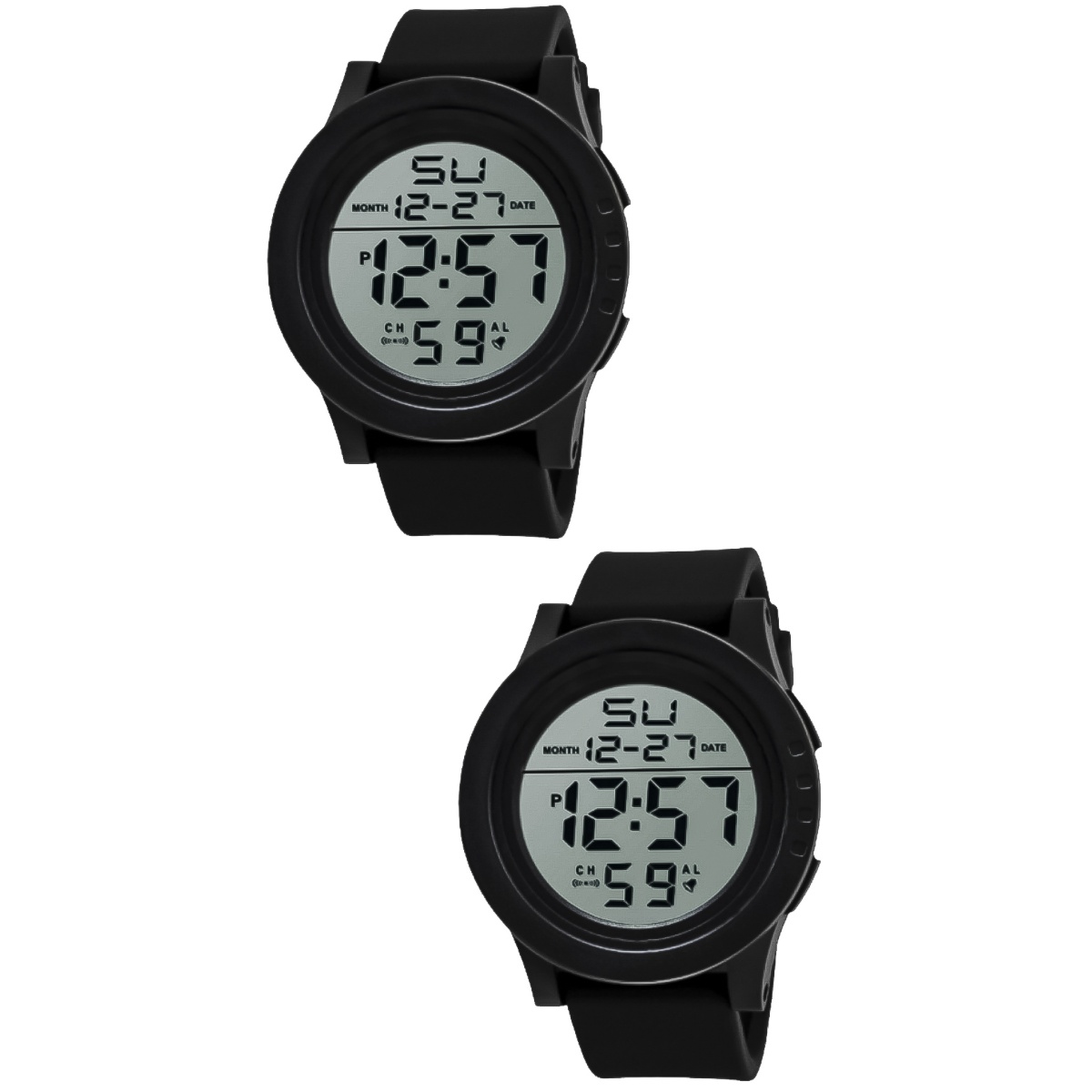 2 Watch Men's Watches Chronograph Watches for Men LED Watch Water Proof ...