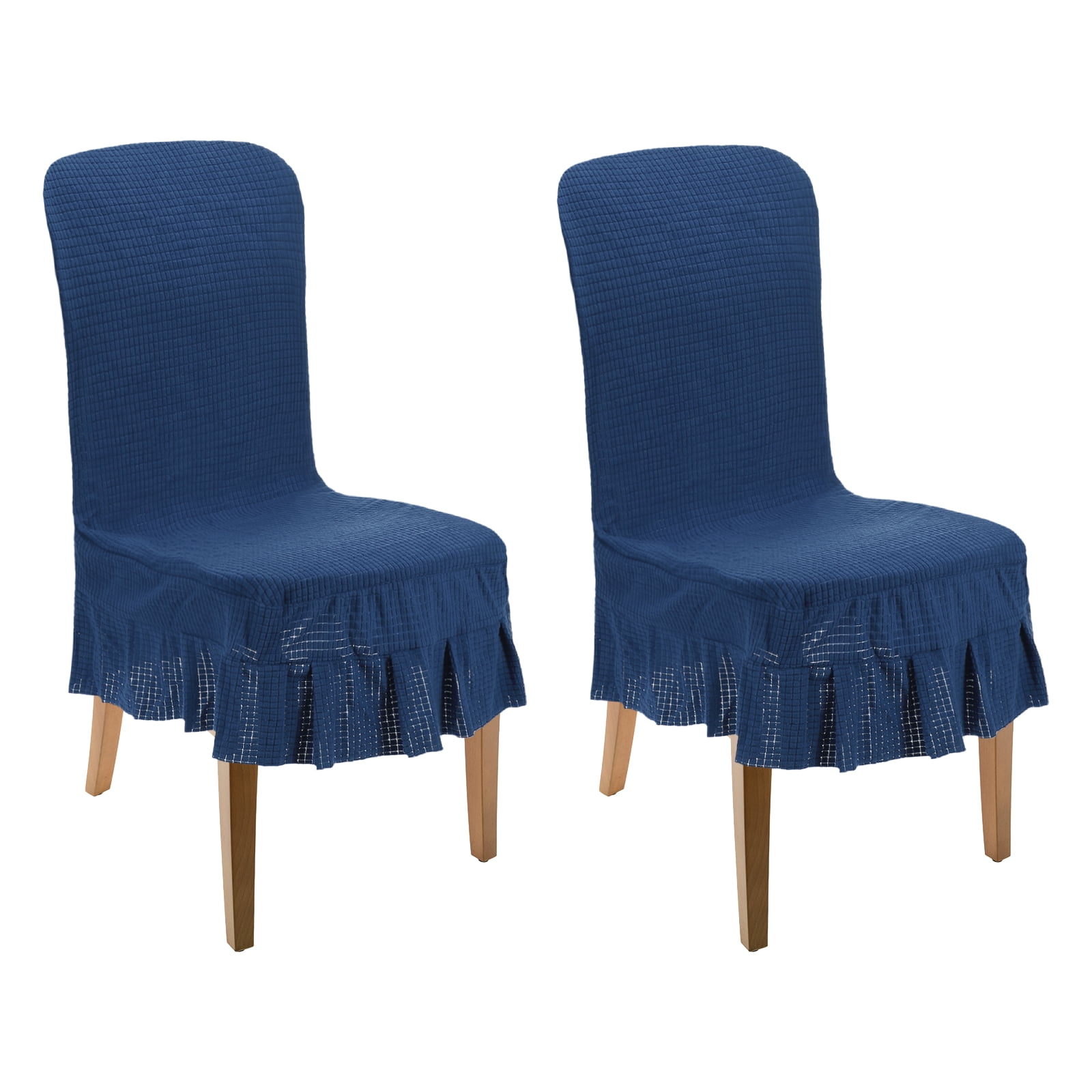 2 Pack Dining Room Chair Covers, Parson Chair Slipcover with Skirt ...