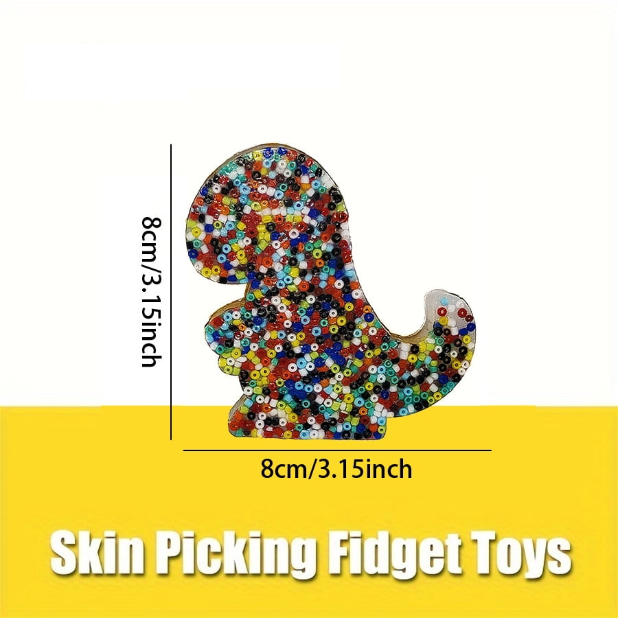 2 Pack Dinosaur Shape Picky Pad,Skin Picking Fidget Toys, Picking Pad ...